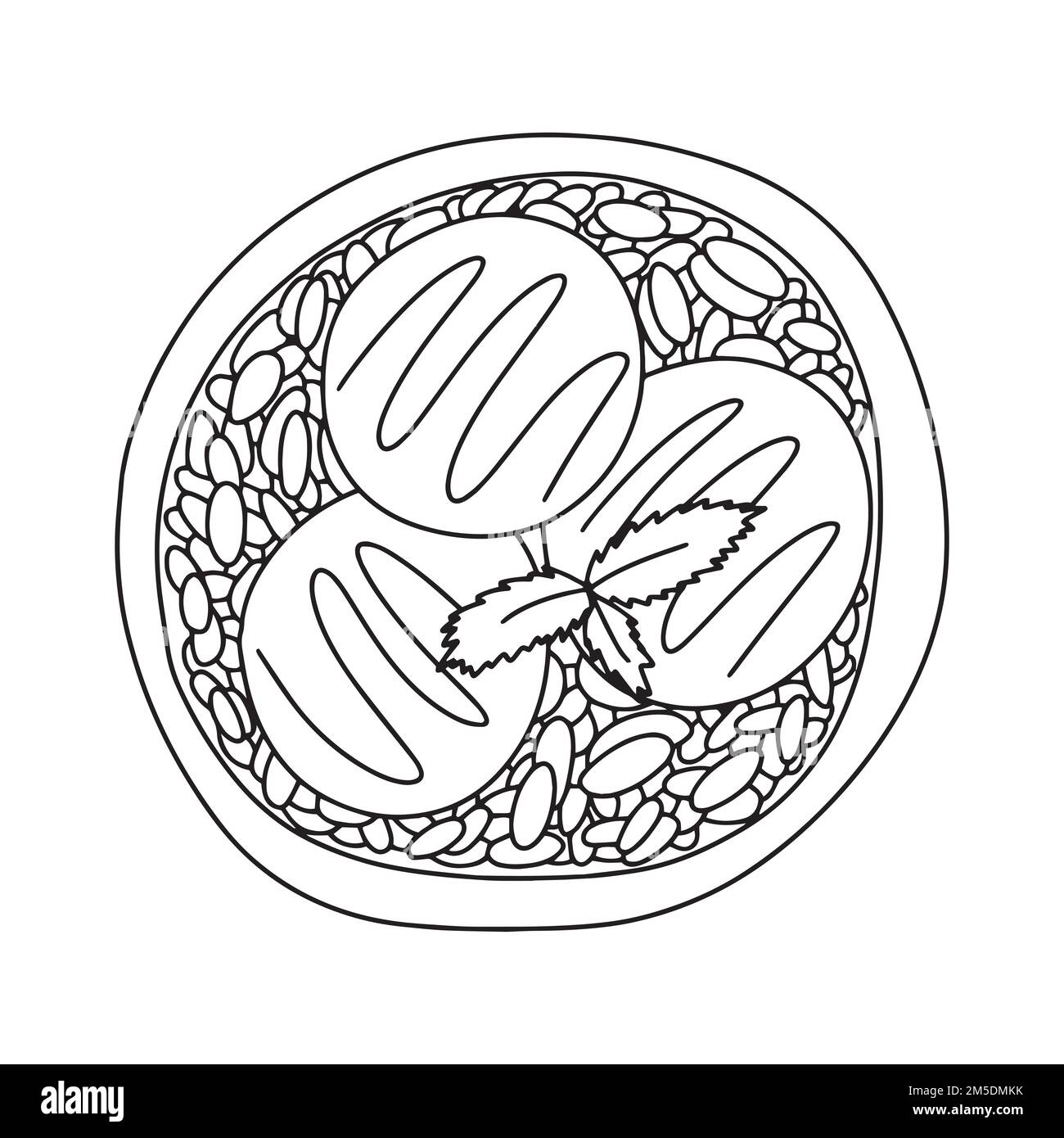 Thai coconut ice cream Stock Vector Image & Art - Alamy