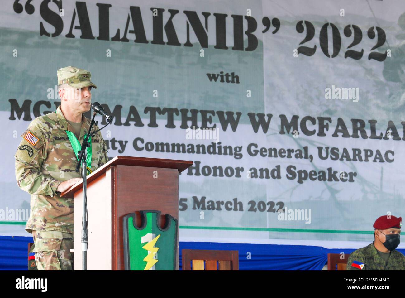U.S. Army Pacific Deputy Commanding General Maj. Gen. Matthew W. McFarlane delivers opening ...