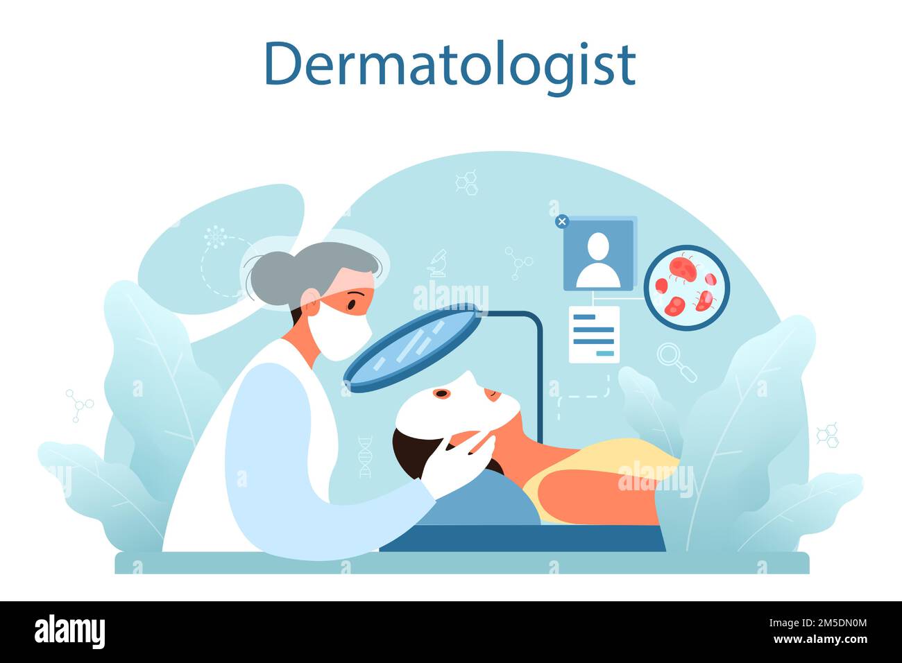 Dermatologist concept. Dermatology specialist, face skin or acne ...