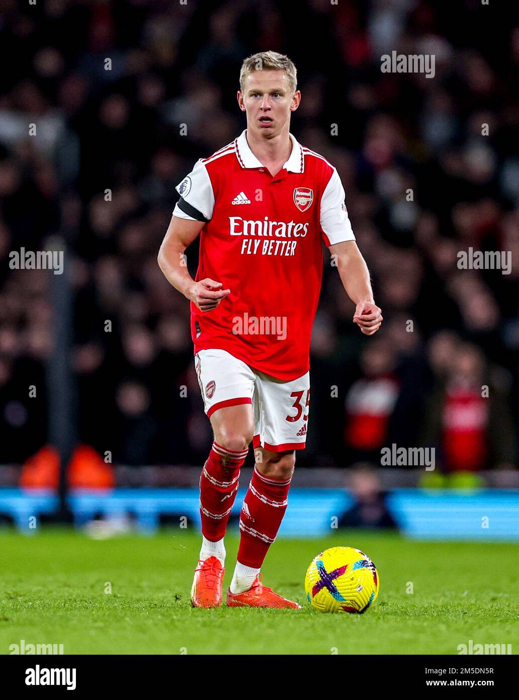 Arsenals Oleksandr Zinchenko In Action During The Premier League Match