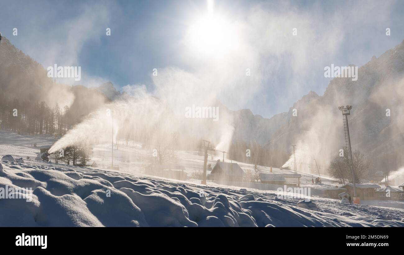 Snowmaking gun hi-res stock photography and images - Alamy