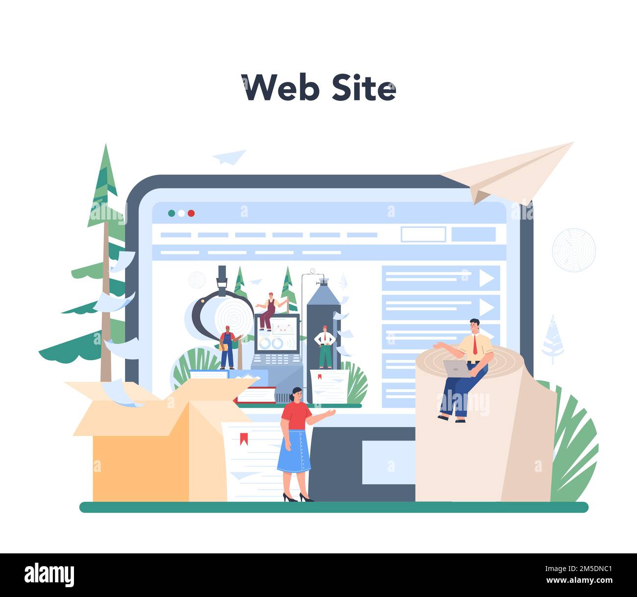 Paper production and wood processing online service or platform ...