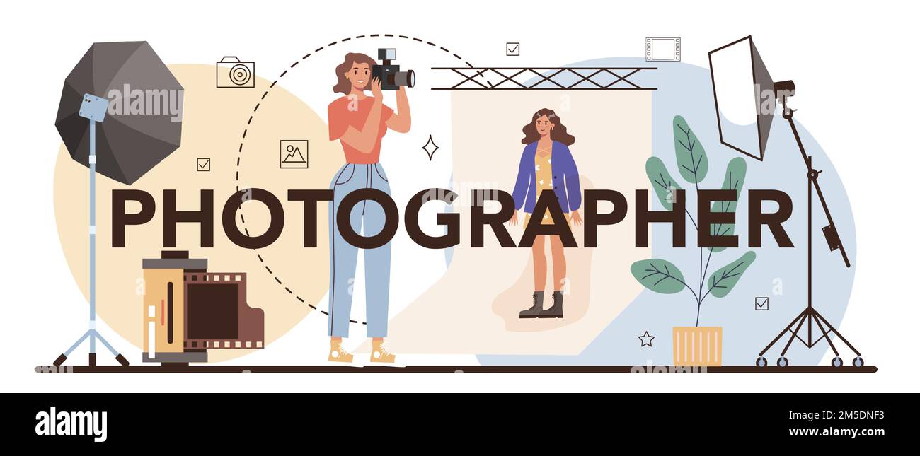 Taking a picture of a view Stock Vector Images - Alamy