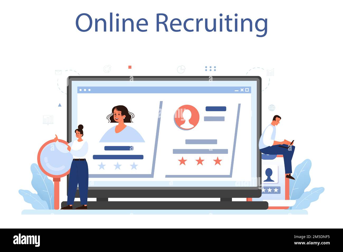Personnel management online service or platform. Business recruitment ...