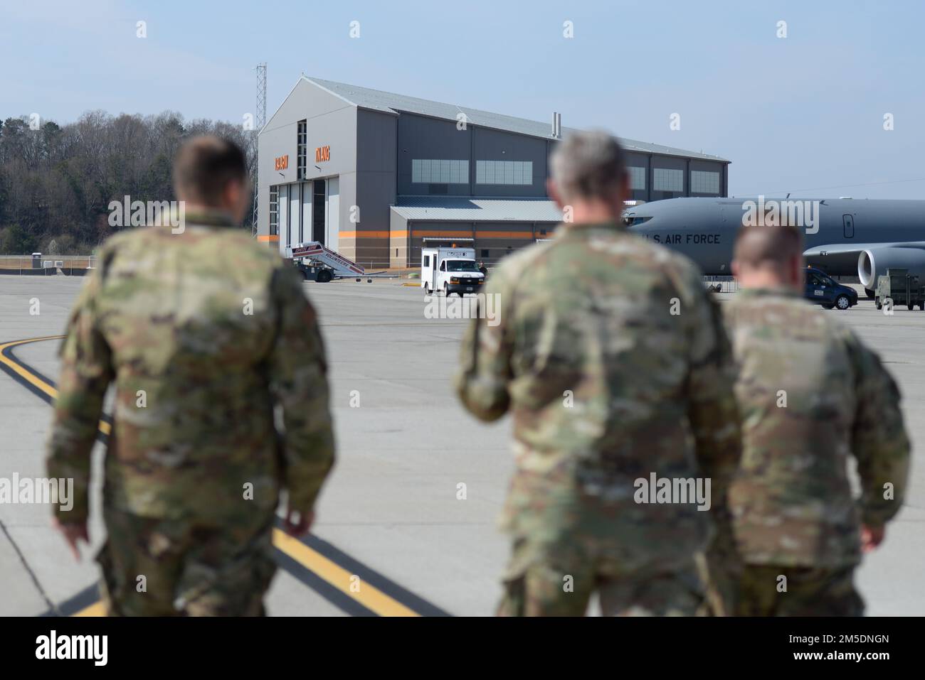 Col. Lee Hartley, commander of the 134 Air Refueling Wing, showed, Maj ...