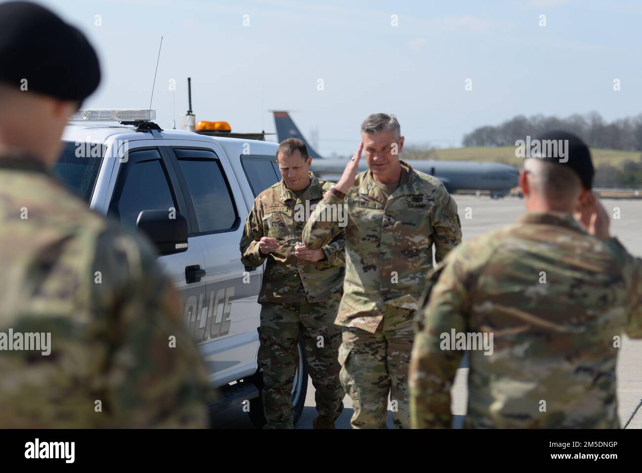 Col. Lee Hartley, commander of the 134 Air Refueling Wing, showed, Maj ...