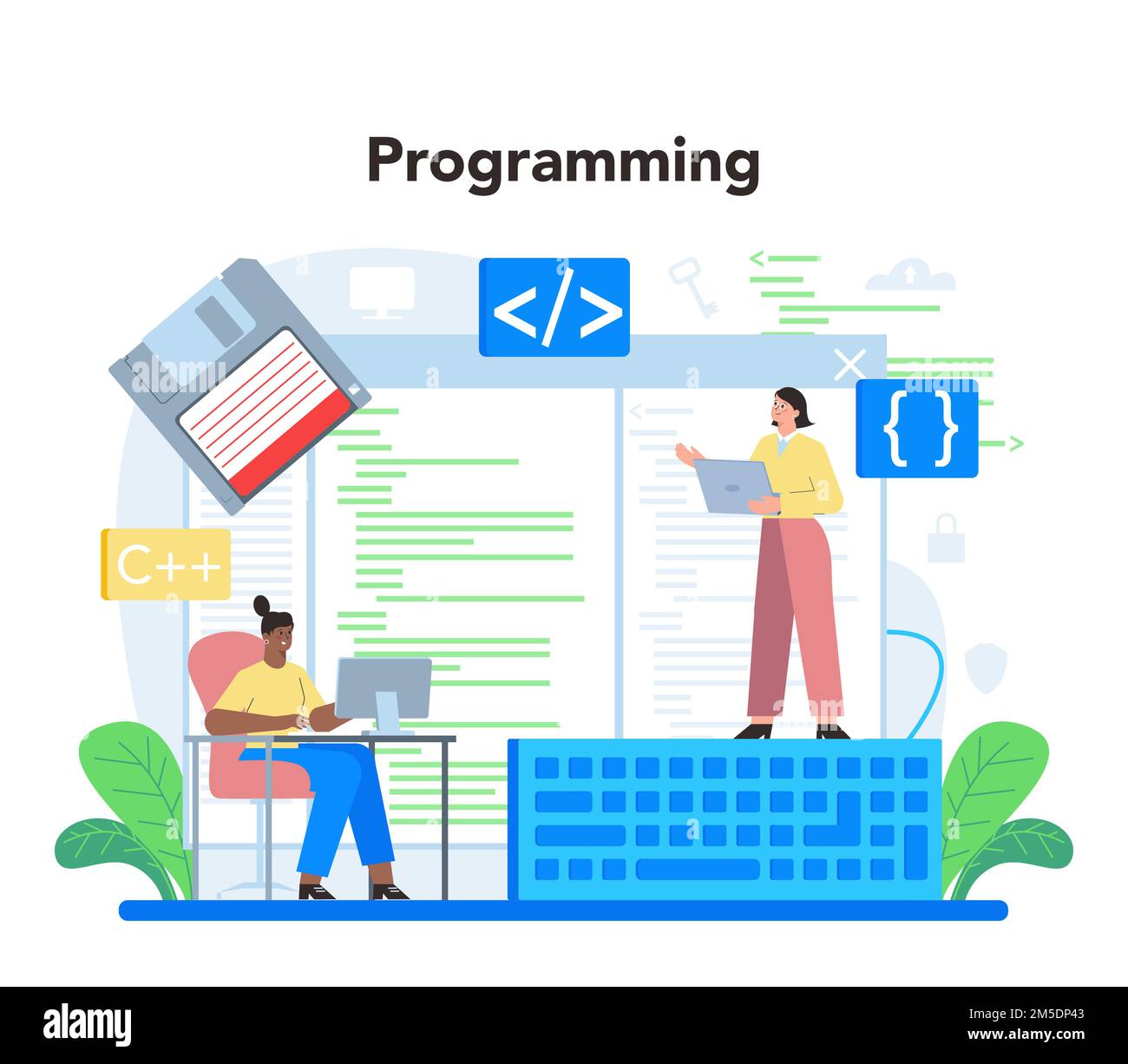 Programmer Concept Idea Of Coding Testing And Writing Program Using Internet And Different