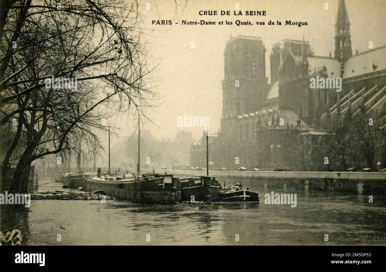 Flood in Paris 1910 - Inondations de Paris en janvier 1910 - crue de la ...