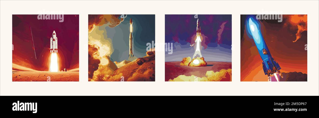 Nasa poster vintage Stock Vector Images - Alamy