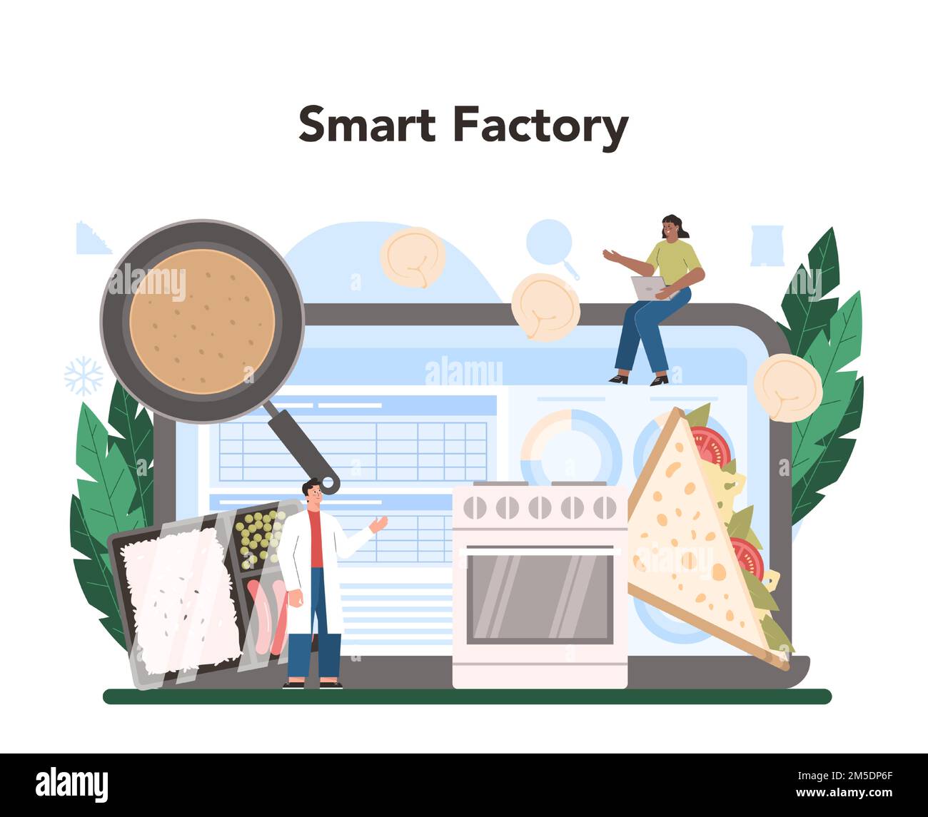 Processed food factory Stock Vector Images - Alamy