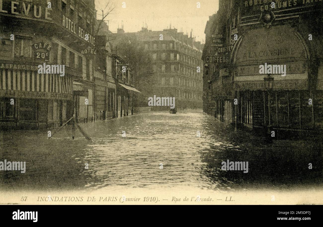 Flood in Paris 1910 - Inondations de Paris en janvier 1910 - crue de la ...