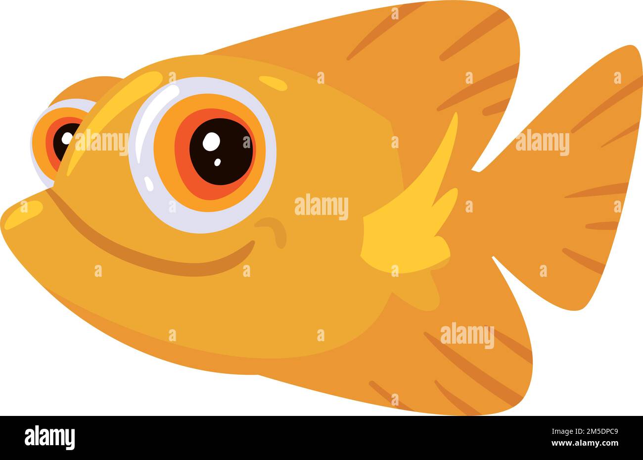flat cute goldfish Stock Vector Image & Art - Alamy
