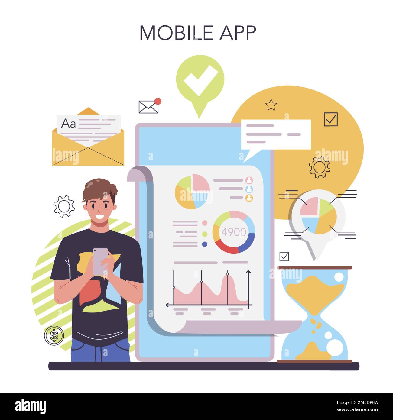 Business top management online service or platform. Successful strategy ...