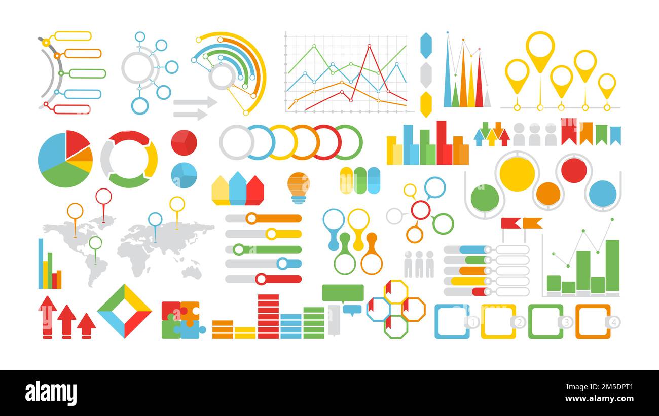 Infographics symbols set on white background. Signs and symbols for ...