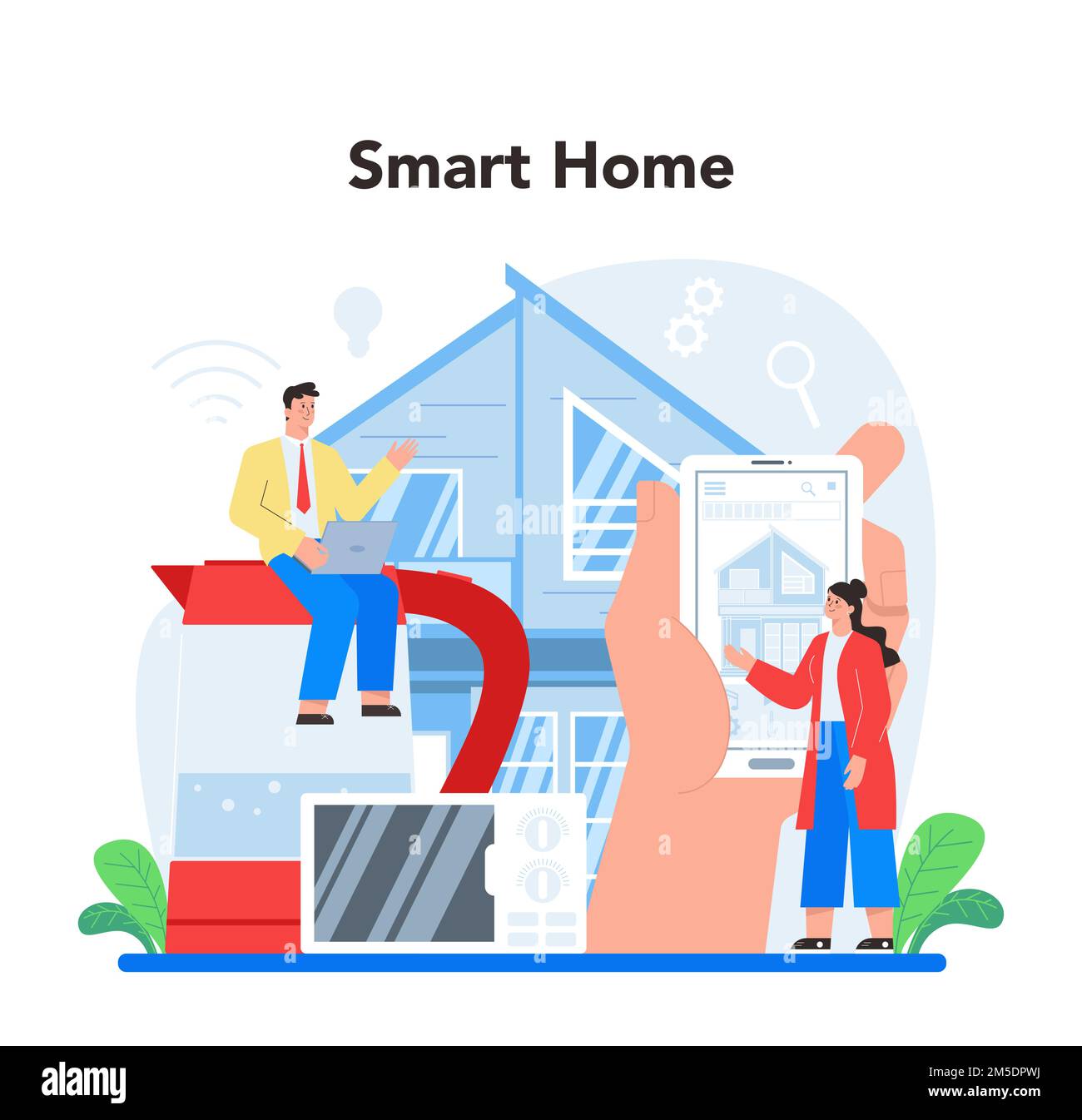 Smart interconnection Stock Vector Images - Alamy