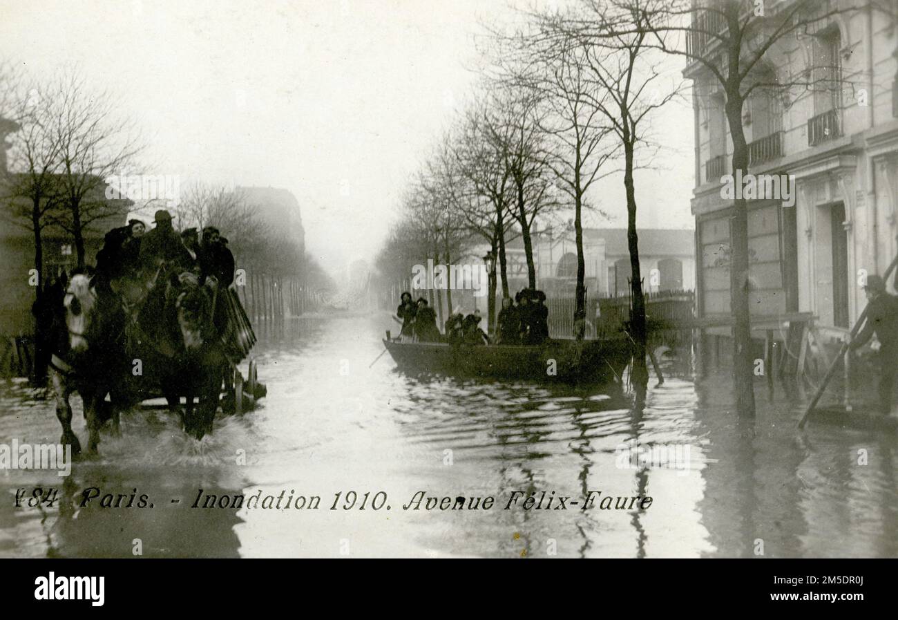 Flood in Paris 1910 - Inondations de Paris en janvier 1910 - crue de la ...