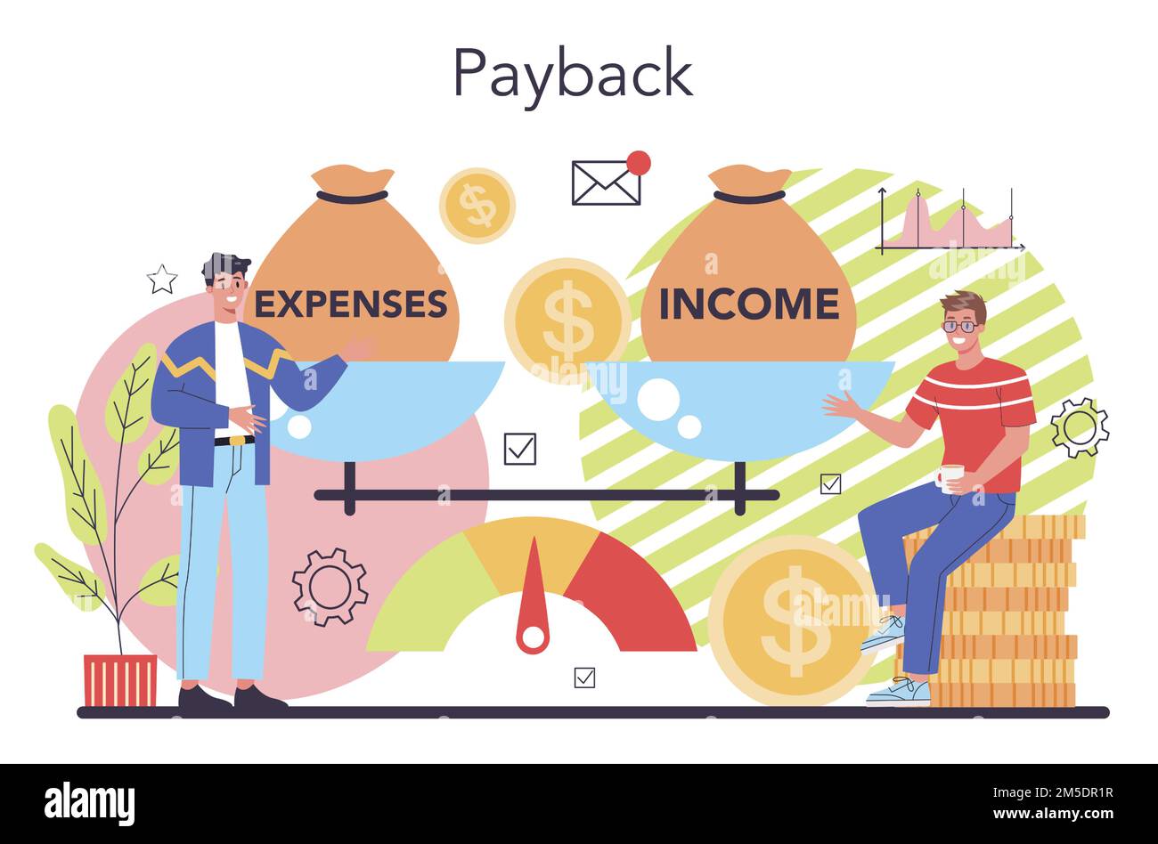Commerce activity payback concept. Idea of business development and ...