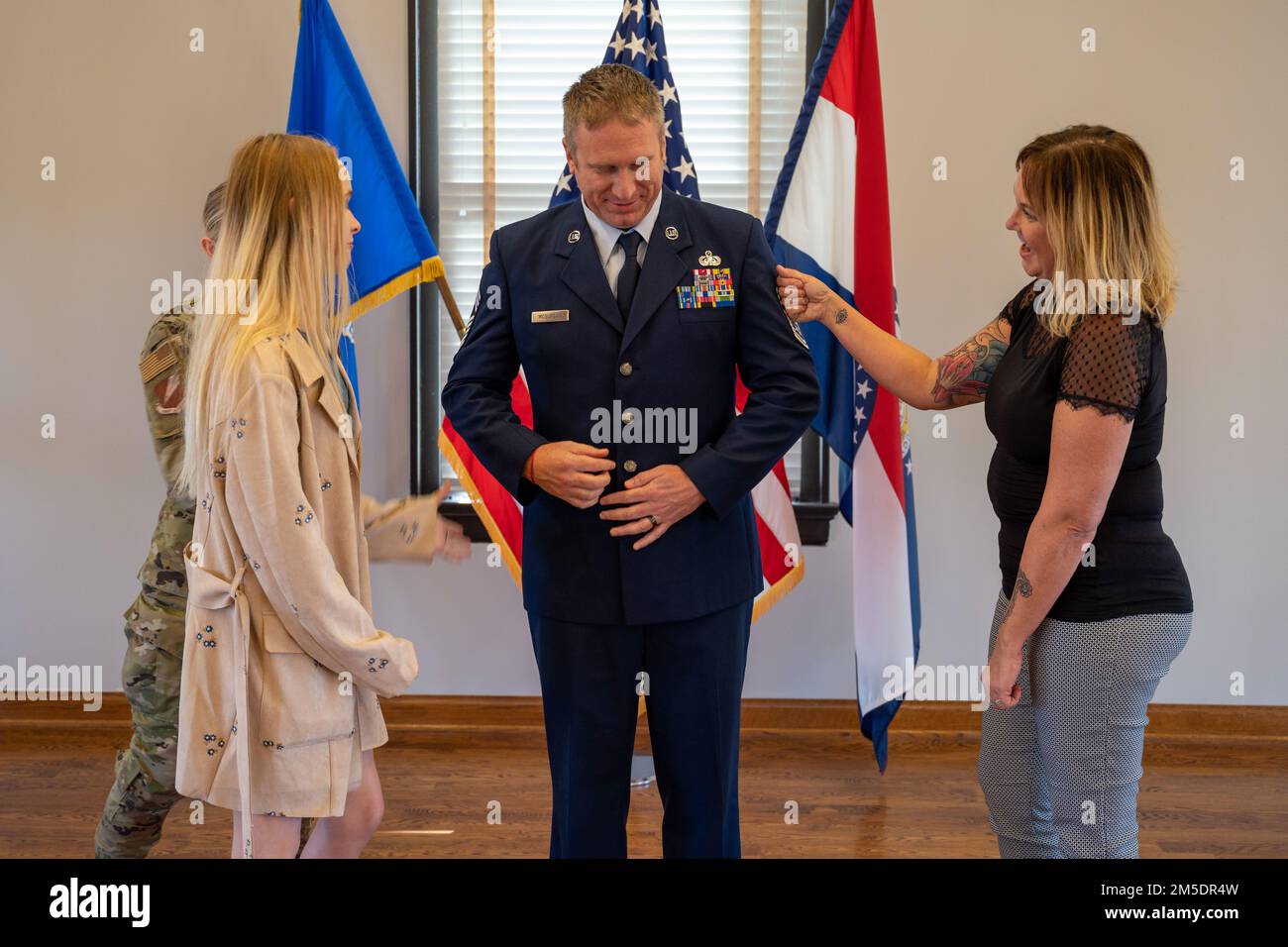Chief Master Sgt. William McGurgan, defense operations chief enlisted manager, 131st Bomb Wing ...