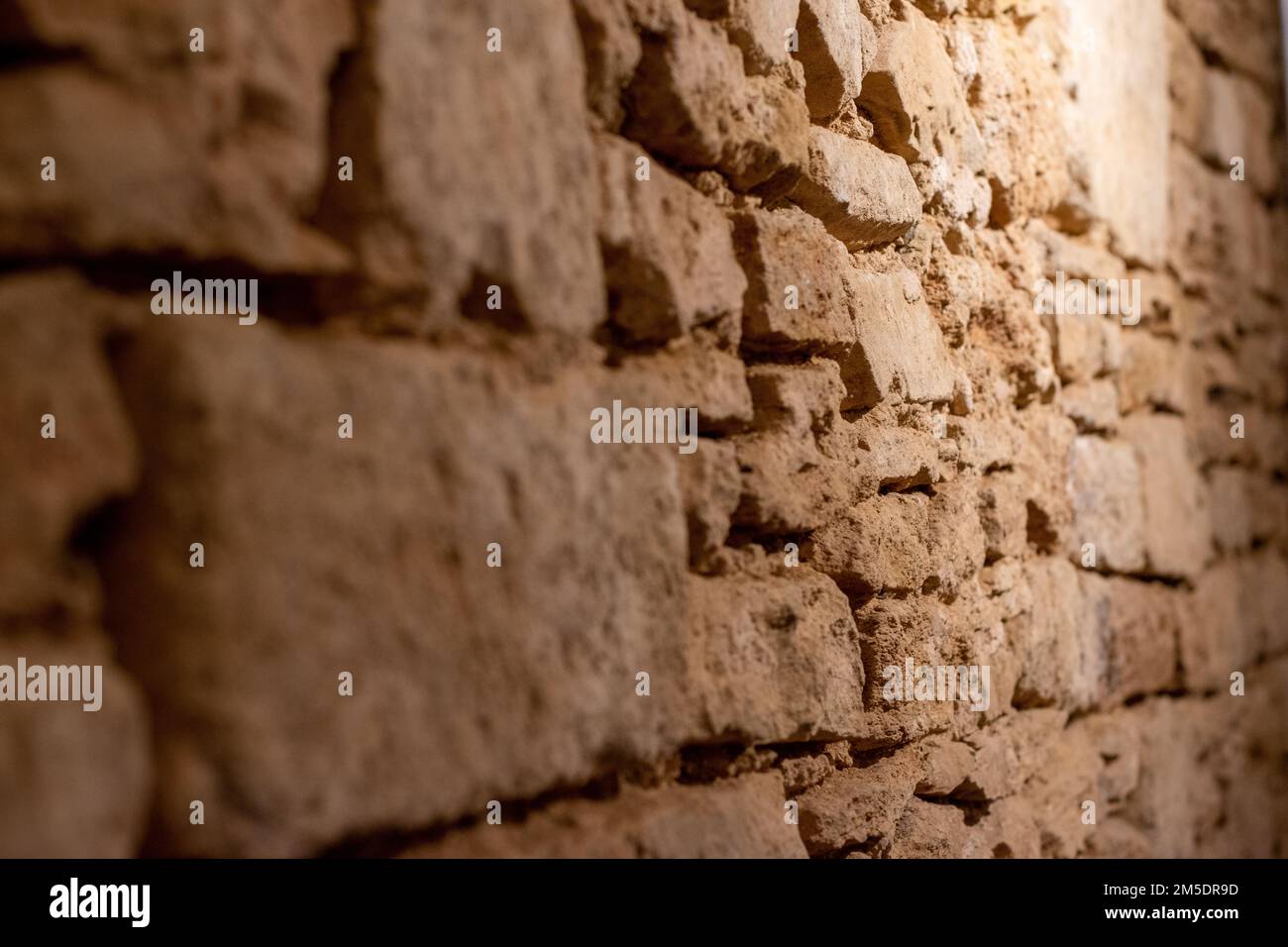 Old stone masonry wall in Lacock Abbey, Lacock, England, UK Stock Photo ...
