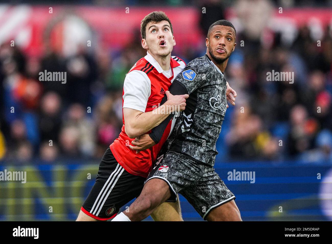 Rotterdam - Jacob Rasmussen of Feyenoord, Richairo Zivkovic of FC Emmen ...