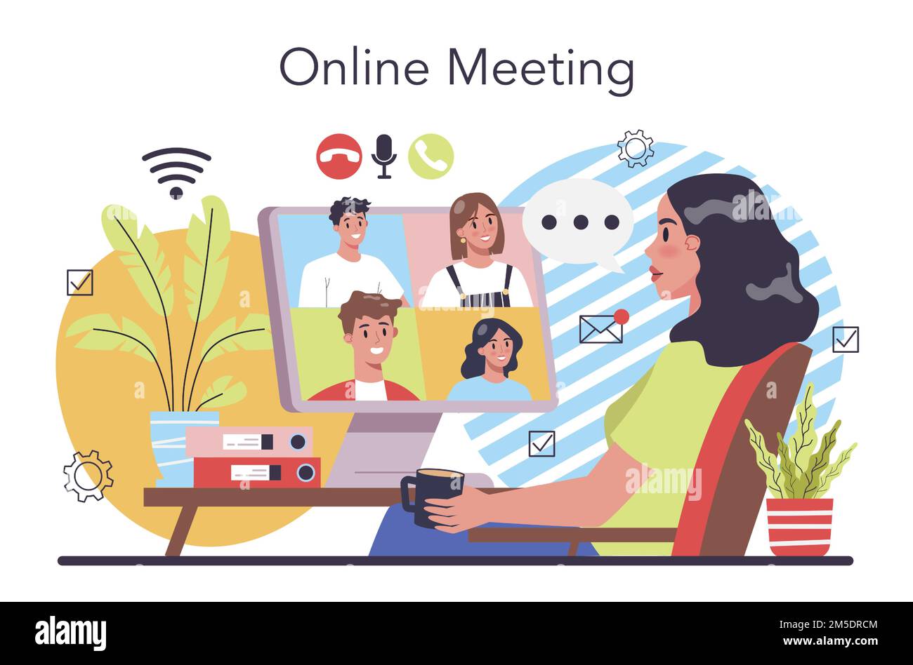 Business negotiations concept. Business meeting and correspondence ...