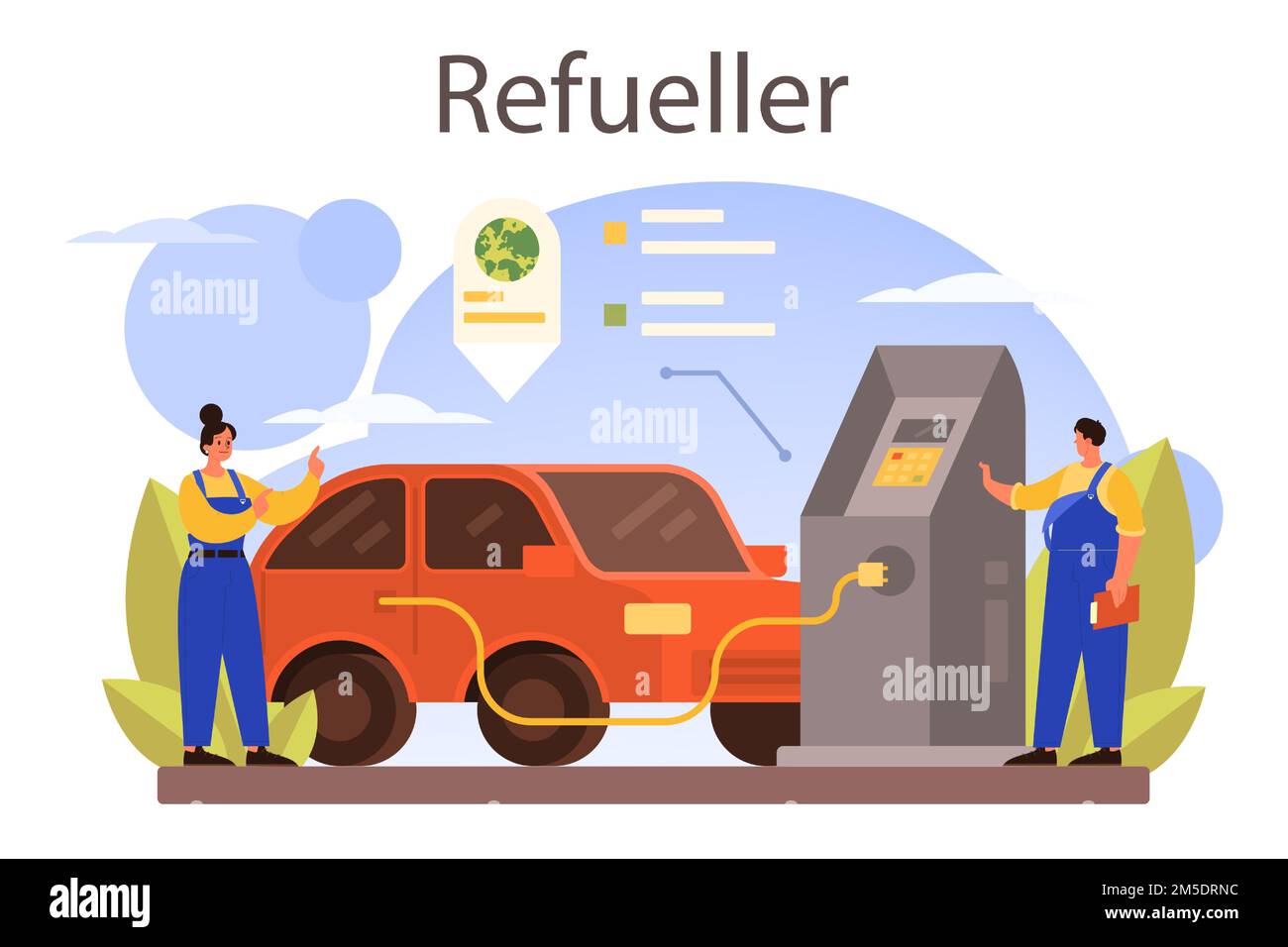 Cartoon man gas station pump hi-res stock photography and images - Alamy