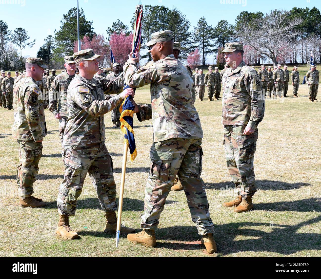 Lieutenant Colonel Joshua Patterson receives the colors of the 2nd ...