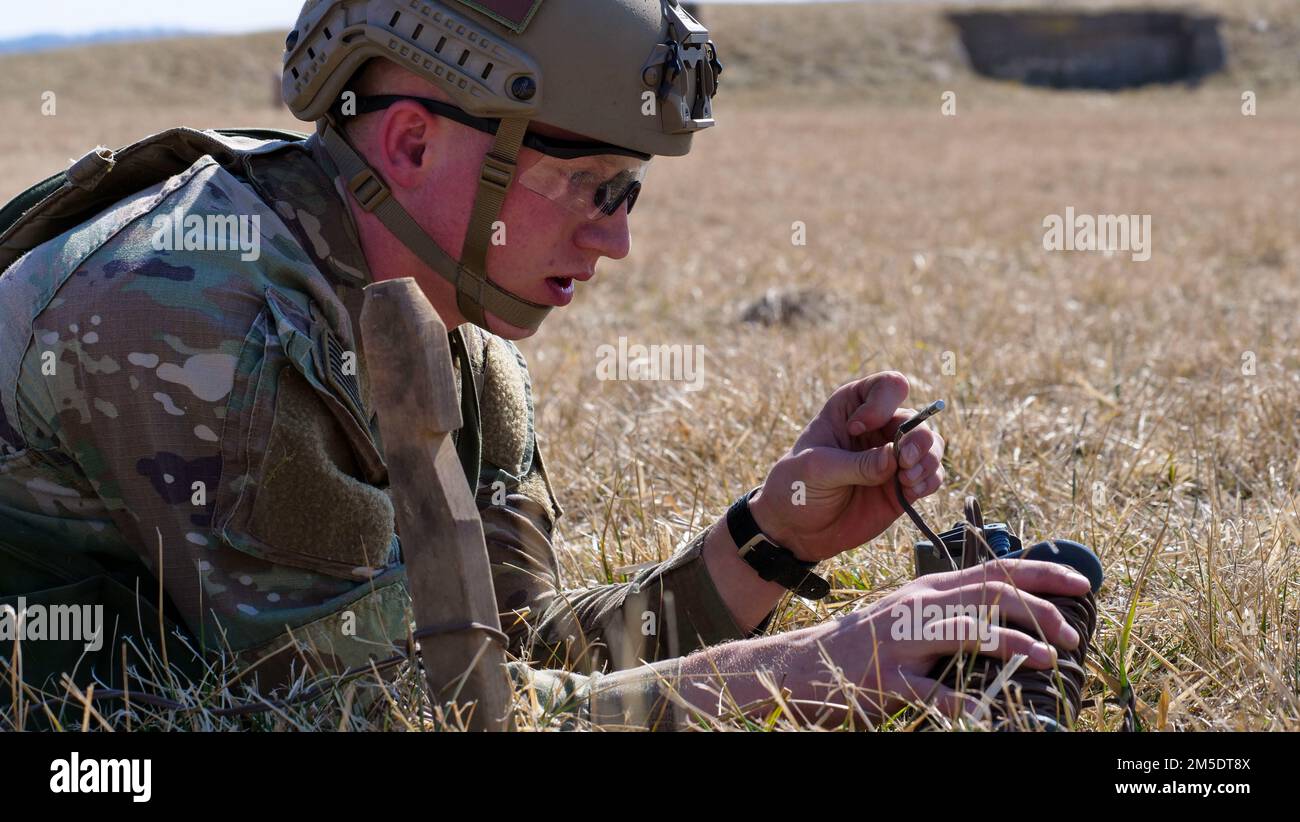 Spc. Kyle Lawson, of Company C, 2-134th Airborne, tests on the ...