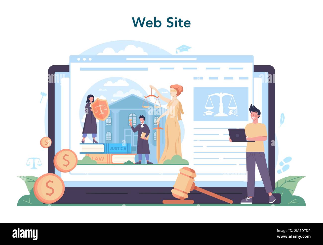 Lawyer in robe Stock Vector Images - Alamy