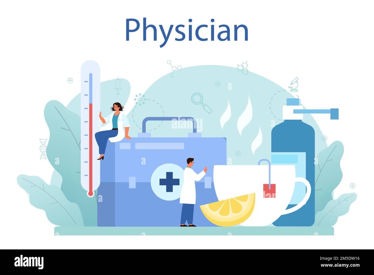 Physician or general healthcare doctor. Idea of doctor caring about ...