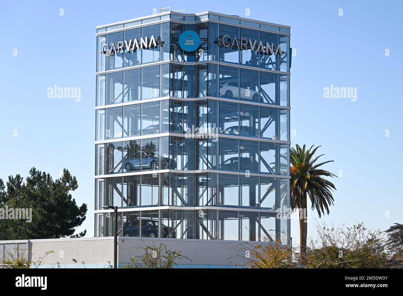 General overall view of a Carvana used-car dealership on Thursday, Dec ...