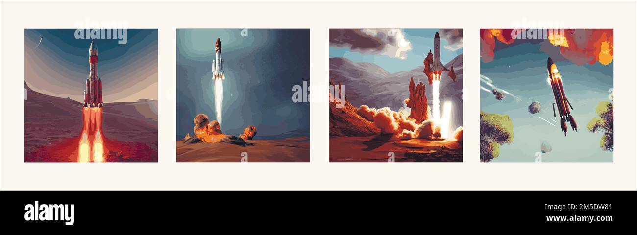 Nasa poster vintage Stock Vector Images - Alamy