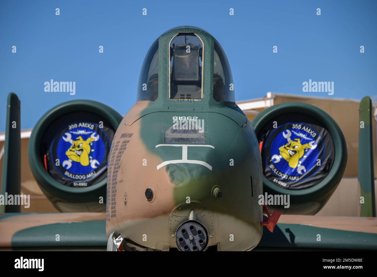 An A-10 Thunderbolt II sits on the flight line at Davis-Monthan Air ...