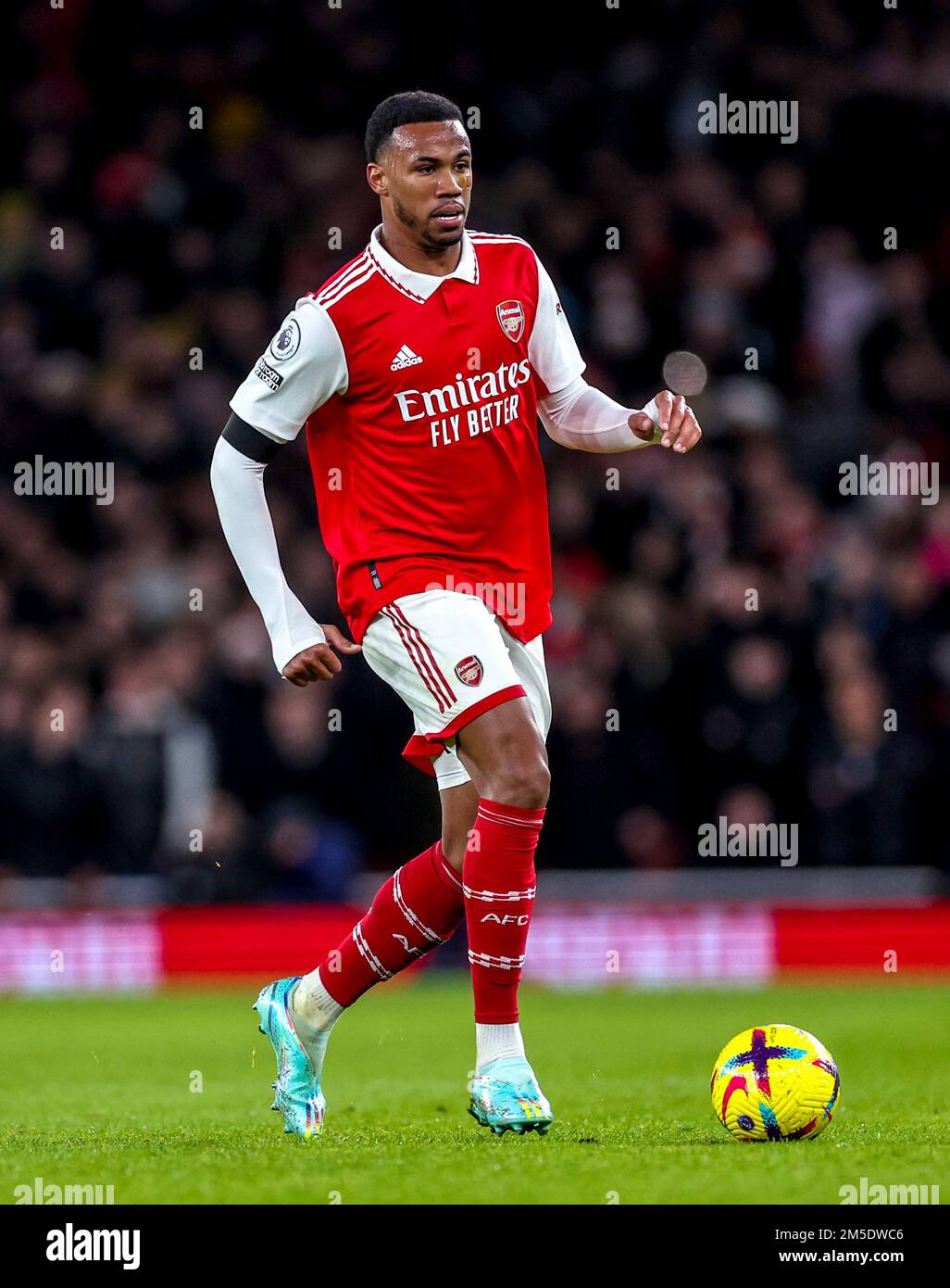 Arsenal's Gabriel during the Premier League match at the Emirates ...