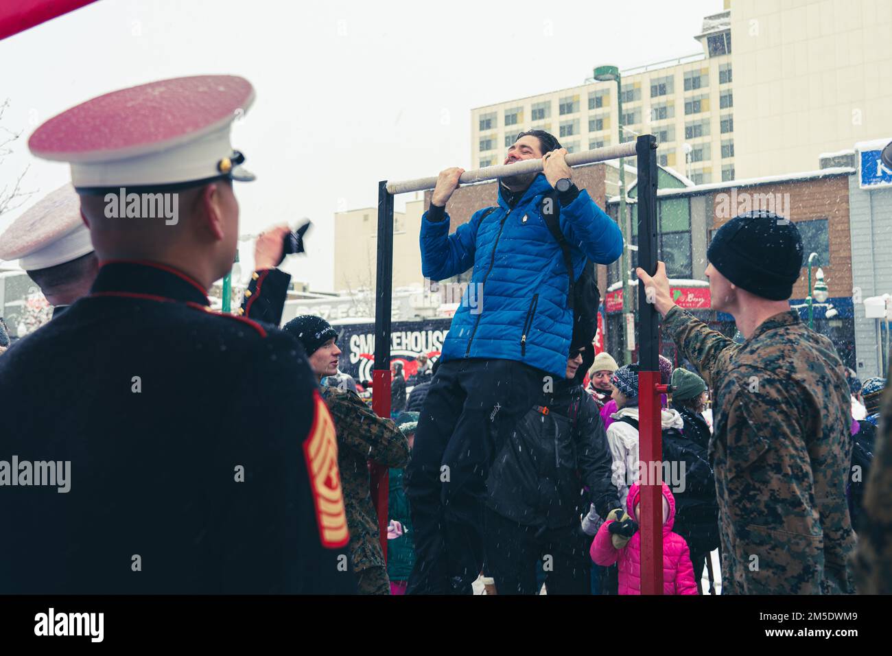U.S. Marine Corps Sgt. Maj. Abelardo Dominguez, the sergeant major of Recruiting Station ...