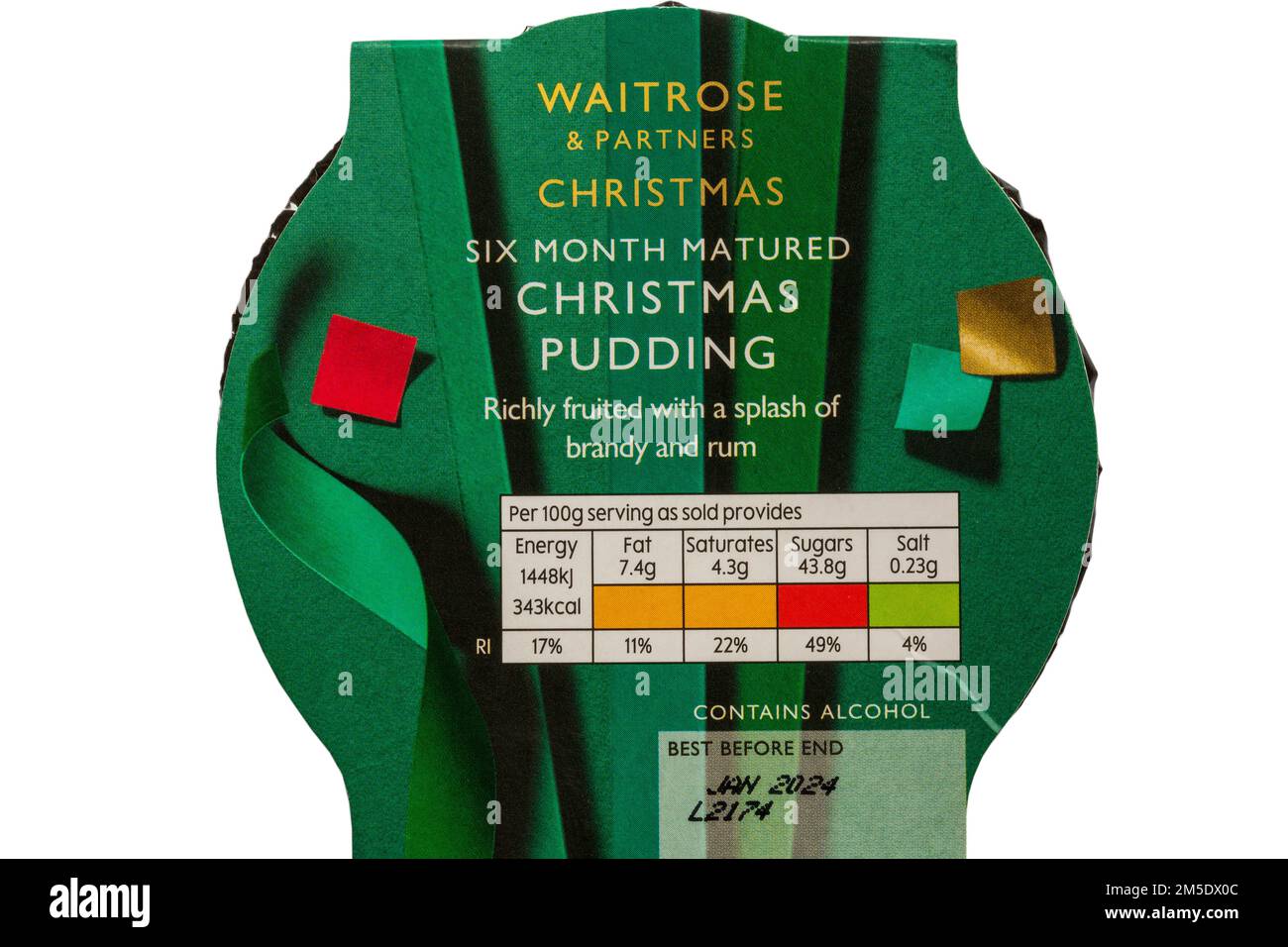 Six month matured Christmas Pudding richly fruited with a splash of ...