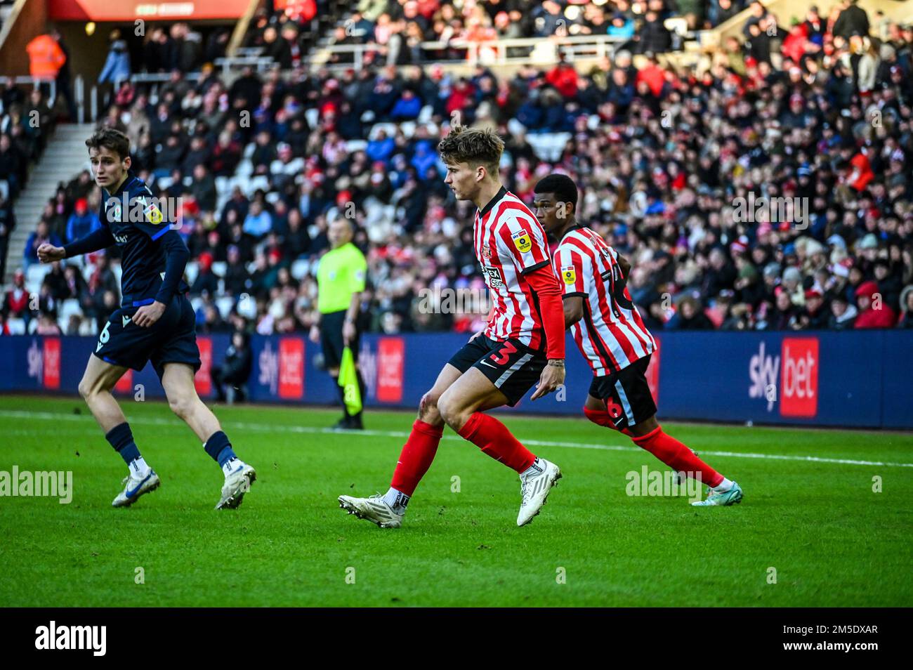 Sunderland AFC defender Dennus Cirkin in action against Blackburn ...