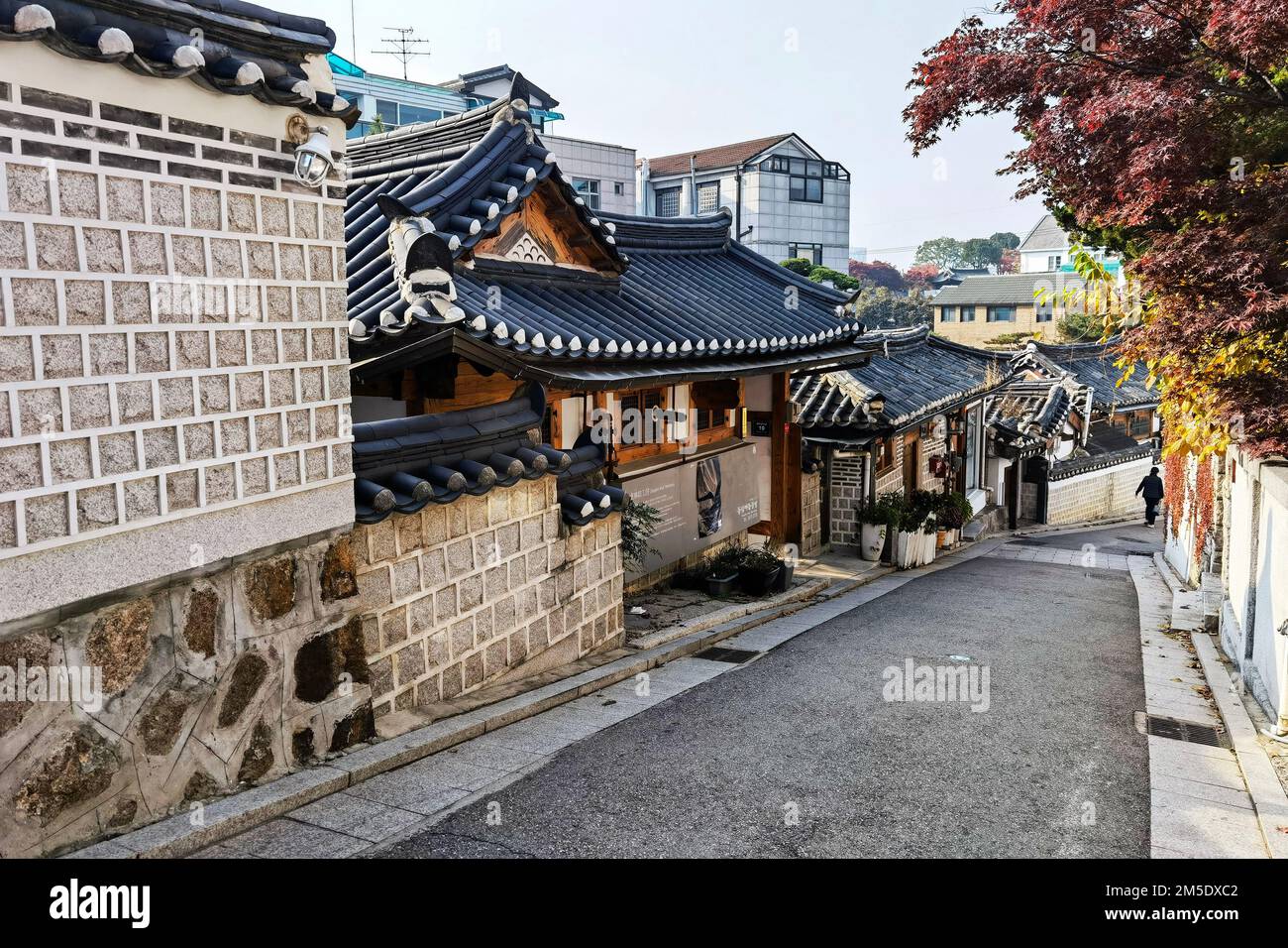 Hanok Village, Traditional Korean Destination Tour, Seoul, Korea Stock ...