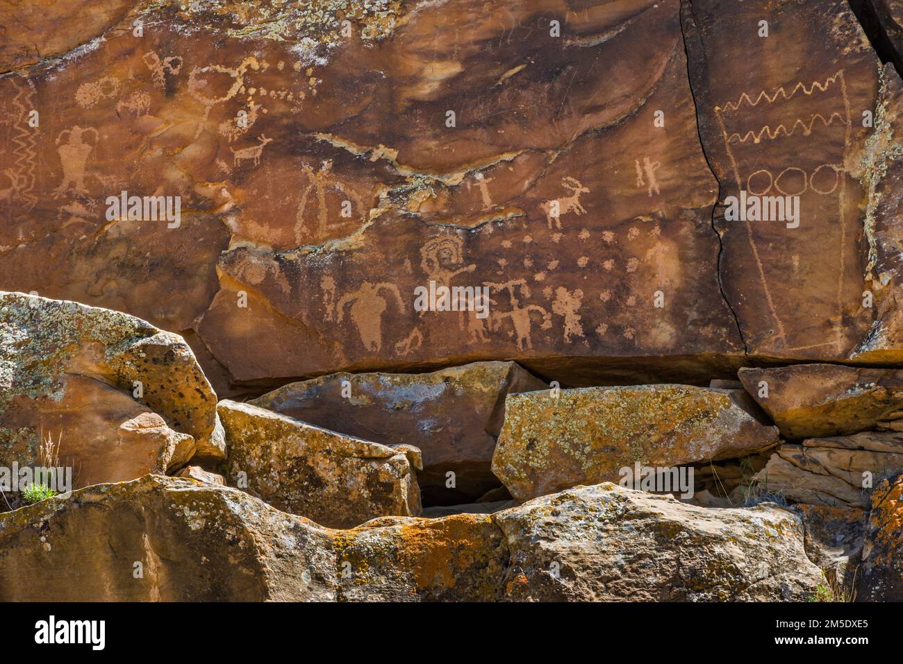 First Site, petroglyph panel, Ute and Fremont figures, Nine Mile Canyon ...