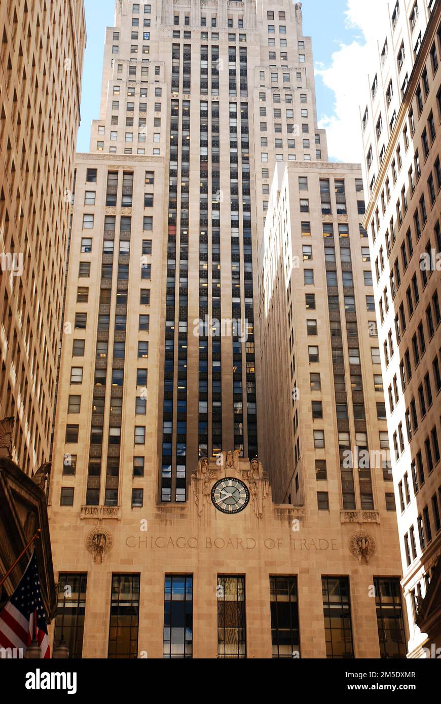 The Chicago Board of Trade building is a tall skyscraper in the Loop ...
