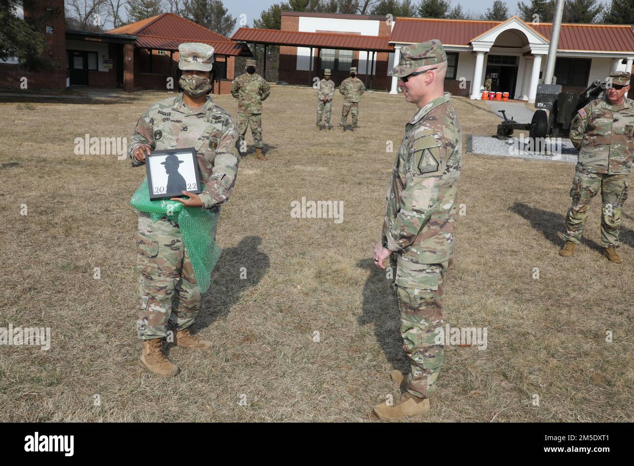 Sgt. 1st Class Ciarra Booker, acting first sergeant of the Maryland ...