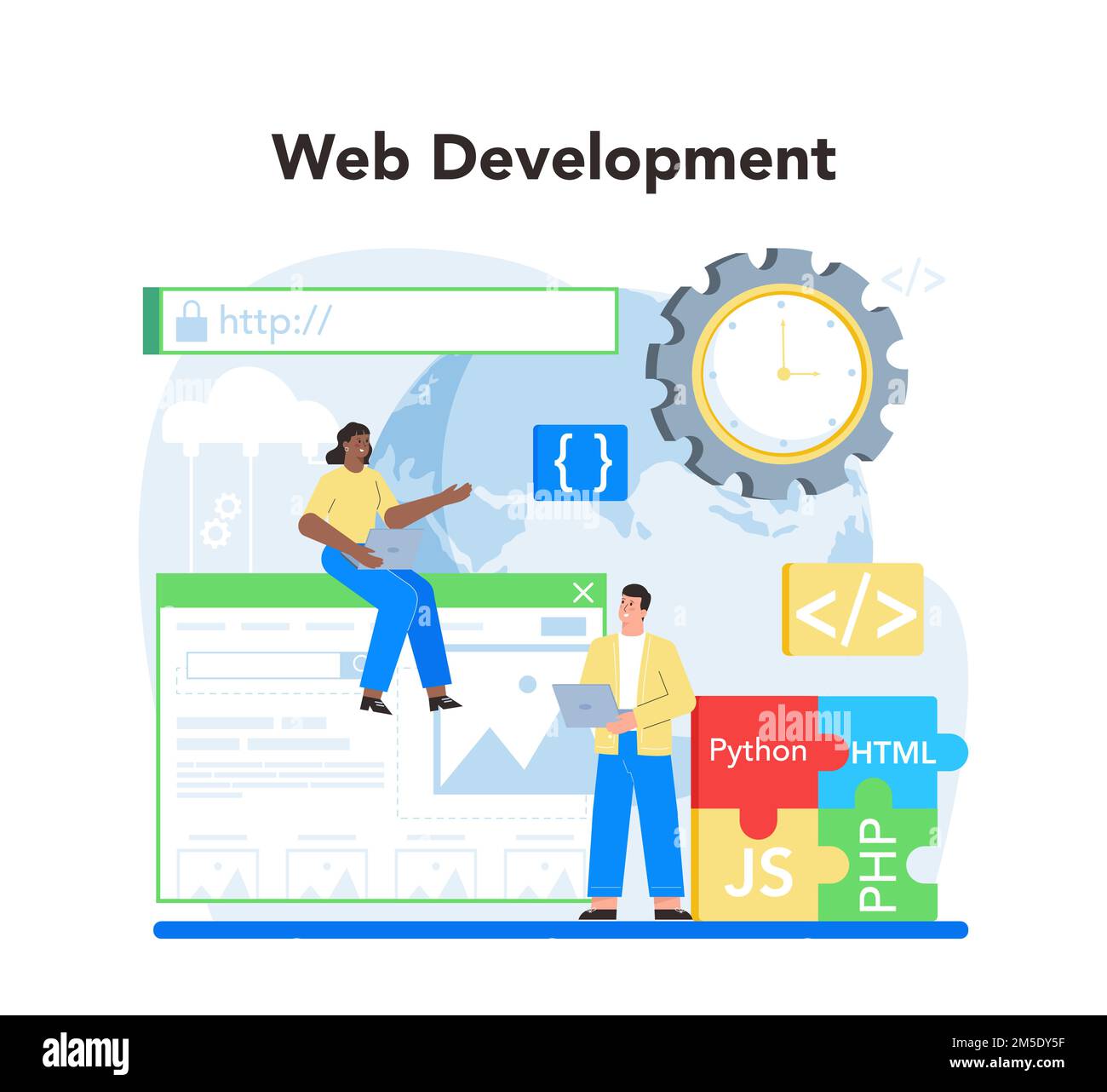 Web development concept. Website optimization and web page interface ... Web development concept. Website optimization and web page interface ...