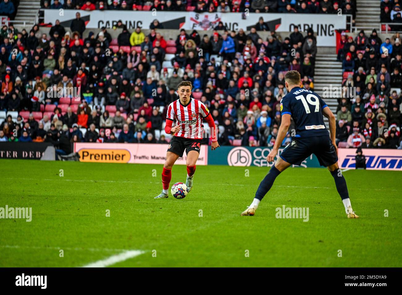 Sunderland AFC midfielder Dan Neil in action against Blackburn Rovers ...