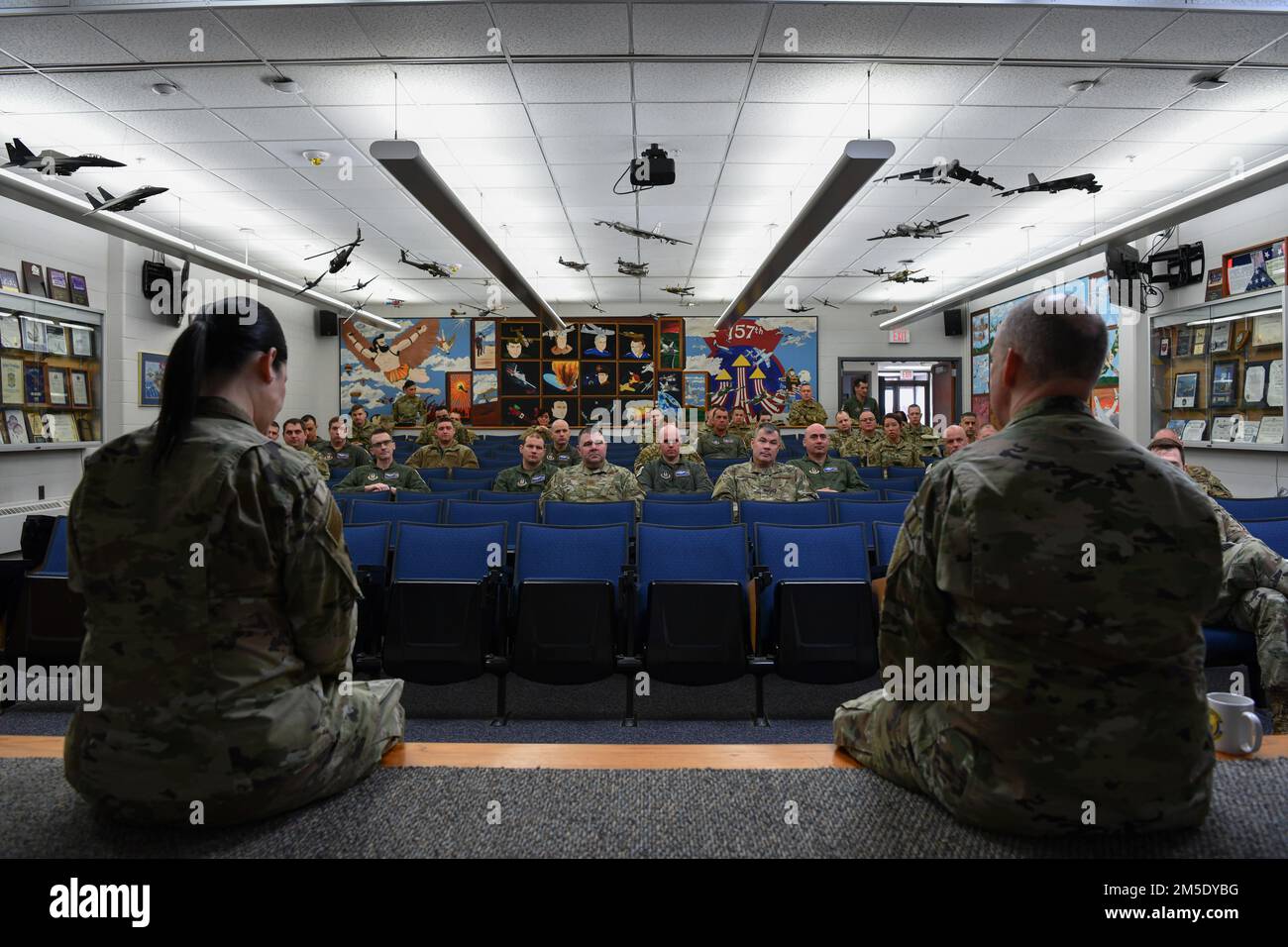 Chief Master Sgt. Chin Cox, 22nd Air Force command chief, and Maj. Gen ...