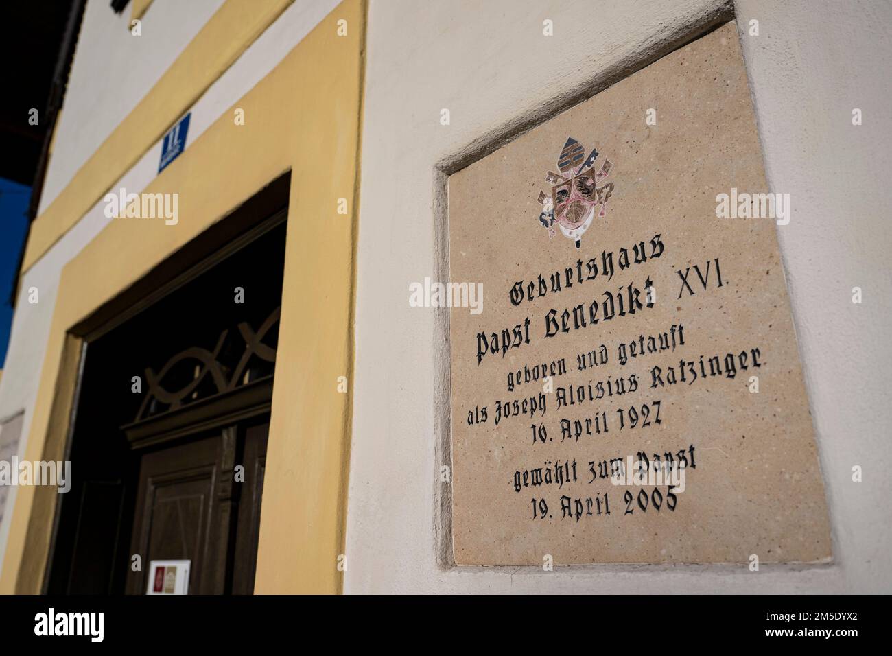 Marktl, Germany. 28th Dec, 2022. The birthplace of Pope Benedict XVI ...