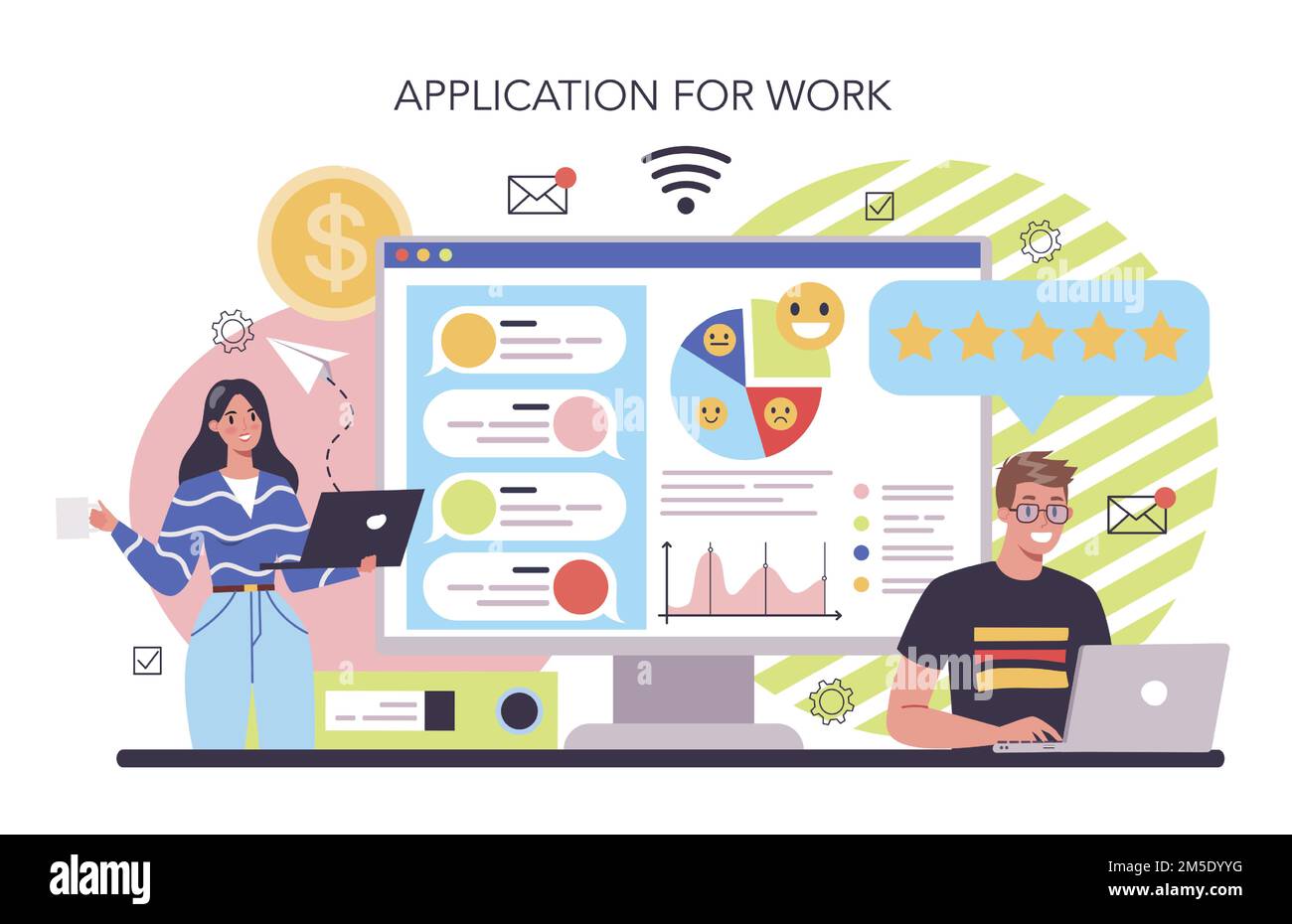 Company reputation online service or platform. Building relationship ...