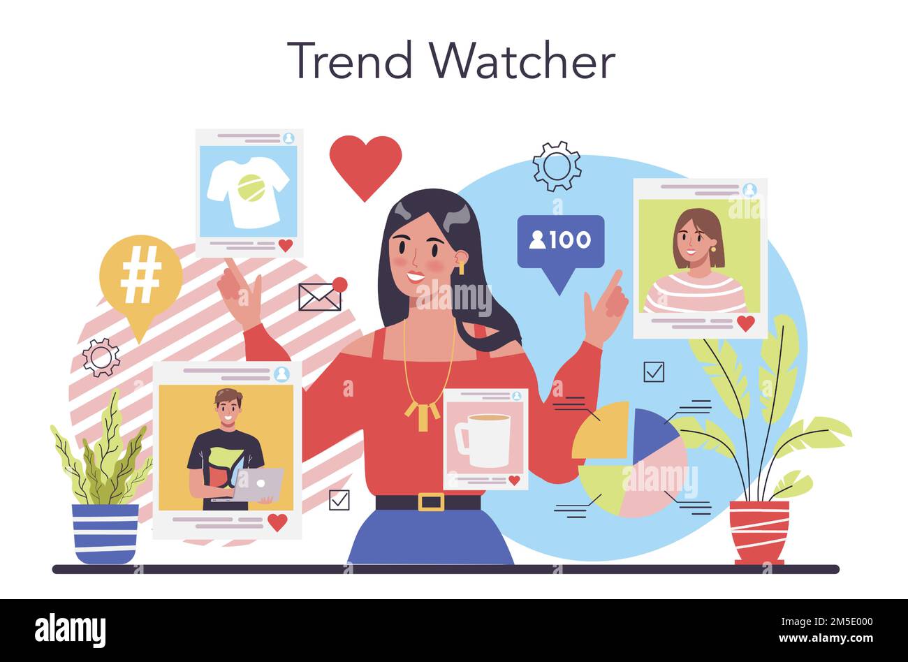 Trend watcher concept. Specialist in tracking the emergence of new ...