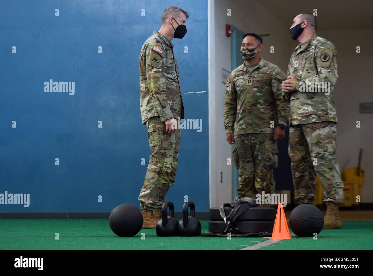 Army Gen. Daniel Hokanson, chief, National Guard Bureau, visits with ...