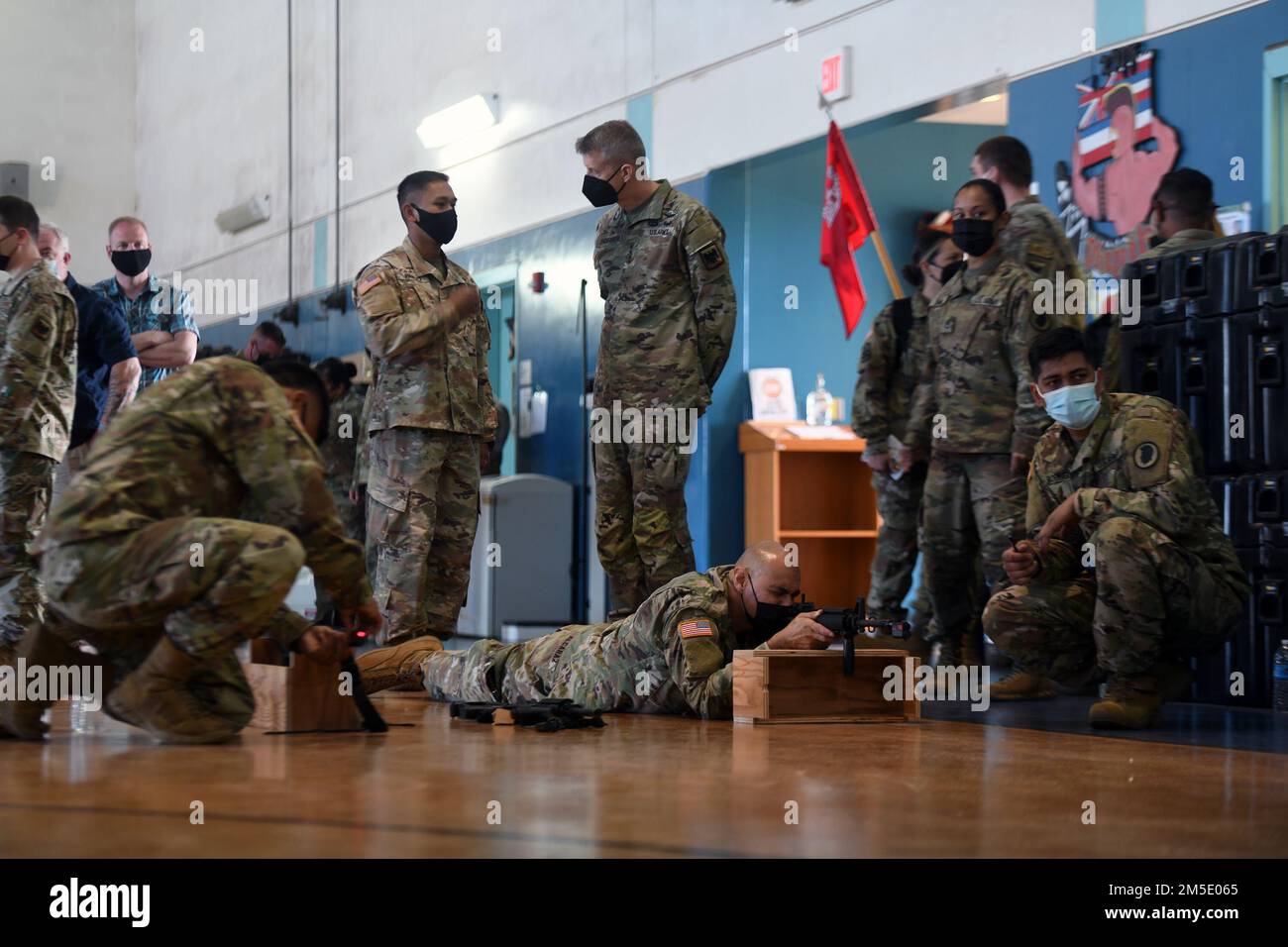 Army Gen. Daniel Hokanson, chief, National Guard Bureau, visits with ...