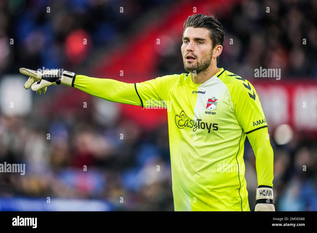 Rotterdam - FC Emmen goalkeeper Mickey van der Hart during the match ...